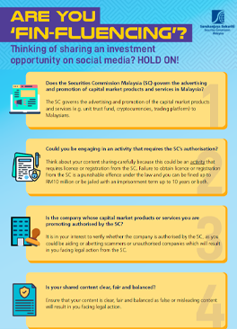 Info on Finfluencer - INVESTOR EMPOWERMENT | Securities Commission Malaysia